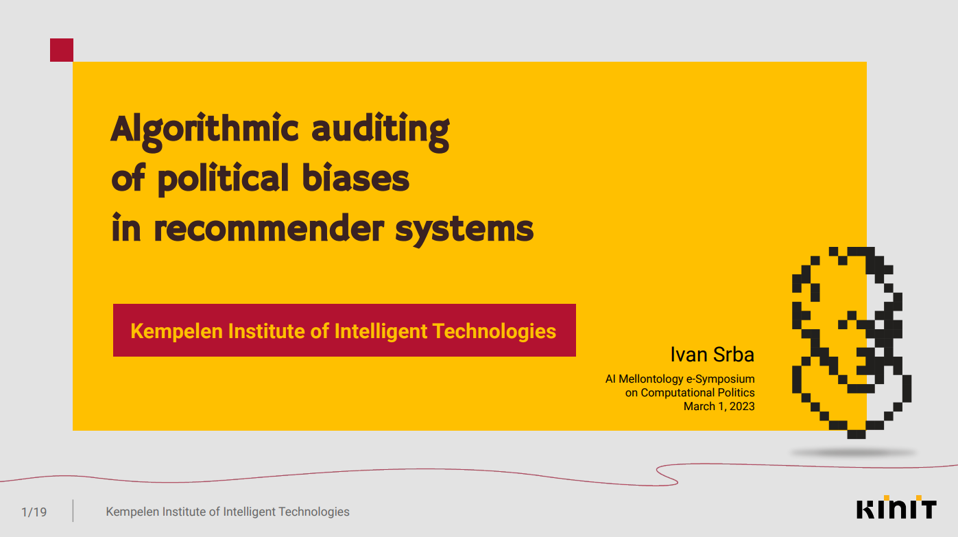 e-Symposium 2023: Algorithmic auditing of political biases in ...